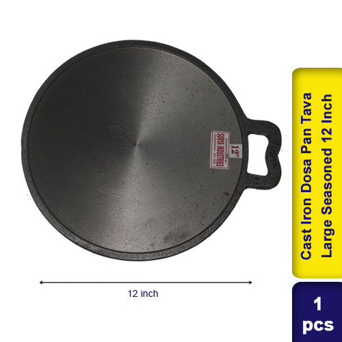 Buy Cast Iron Dosa Pan Tava Large Semi Seasoned 12 Inch online Sydney ...